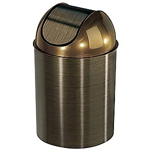 Umbra Mezzo Swing-Top Waste Can, 2.5-Gallon (10 L), Bronze
