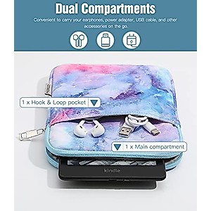 TiMOVO 6-7 Inch Sleeve Case for All-New Kindle Paperwhite and Kindle Colorsoft Signature Edition, Protective Sleeve Cover Pouch Bag Carrying Case for Kindle E-Reader/Kindle Oasis, Dreamy Nebula