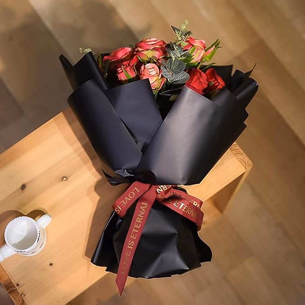 Matte Flower Wrapping Paper Multi Colors Waterproof Flower Wrap Roll Thick Gift Floral Bouquet Packaging Paper Florist Supplies for Birthday Mother’ s Day Christmas Wedding Valentine's Day 20 Sheets