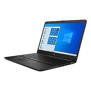 HP 2021 Pavilion 14" HD Display Laptop Computer, AMD Athlon Silver 3050U Processor, 8GB DDR4 RAM, 256GB SSD, AMD Radeon Graphics, Webcam, Stereo Speakers, Windows 10, Black, 32GB SnowBell USB Card