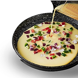 MisterChef Countertop Pizza Maker, 1450W Mini Pizza Oven, Pizza Maker Oven With 12″ Non-Stick Ceramic Plate, Indoor Electric Pizza Oven for Crepes, Pancakes - Black