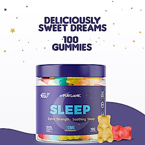 Purganic Melatonin Gummies for Sleep - 100ct