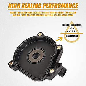 RANSOTO PVC Vent Valve Crankcase breather Oil Separator Cover and Camshaft Expansion Plug Kit Compatible with Mercedes ML350 C230 C300 E350 C350 SLK300 ML450 Replace 2720100631 0009985690 0009986590