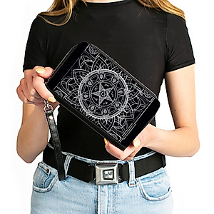 Buckle-Down Women's PU Zip Around Wallet Rectangle-Supernatural, 7.5"x4.5"