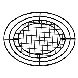 G.E.T. 4-38848 12.5" x 9.25" Oval Basket, 2.25" Clipper Mill, Iron Powder Coated, Black