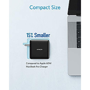 Anker 60W PIQ 3.0 & GaN Tech Dual Port Charger, PowerPort Atom III (2 Ports) Charger with a 45W USB C Port, for USB-C Laptops, MacBook, iPad Pro, iPhone, Galaxy, Pixel and More