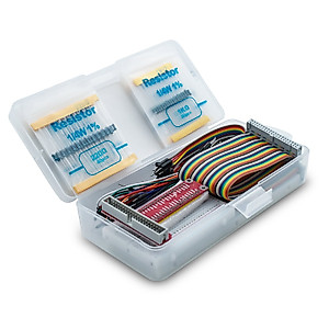 REXQualis Accessories kit Compatible with Raspberry Pi 4 3B+ 3B 2B B+ A+ Zero w/Solderless Breadboard + GPIO T Type Expansion Board + Jumper Wires + Rainbow Ribbon Cable + Resistors