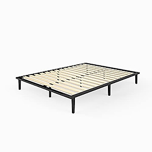 Zinus Parker Platform Bed with Tapered Legs / Wood Slat Support / No Box Spring Needed / Easy Assembly, King