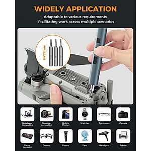 Kingsdun Mini Electric Screwdriver Set, 57-in-1 Small Power Precision Screwdriver Set with 48 Magnetic Bits, Cordless Screwdriver Rechargeable Torque Repair Tool Kit for Phone Watch Camera Laptop