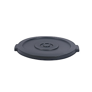 Round Trash Can Lid, Compatible with 32 Gallon Wastebasket Garbage Can, Gray Plastic