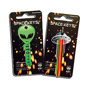 SPACE KEYS 2 Alien and UFO Shaped Weiser WR5 WR3