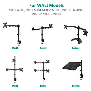 WALI C-Clamp Base Stand Mounting Accessory for WALI Monitor Mount Workstation System (C-CLAMP), Black