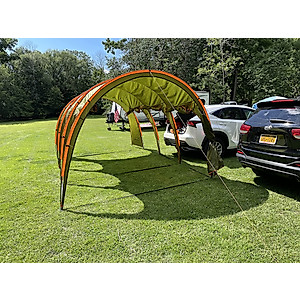 Car Camping Shade Awning Canopy for 8-10 Person Family Party Tent Picnic,BBQ,Friends Gathering Waterproof Lightweight Easy Setup 15 * 10 FT