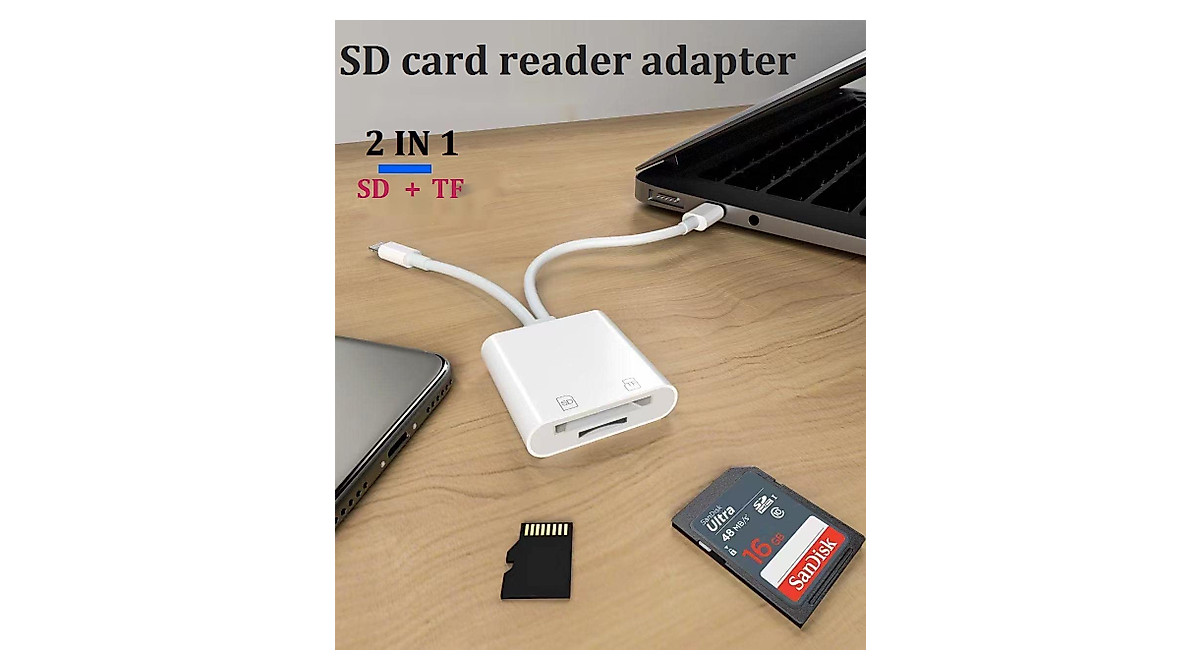 iPhone & Android MFi Certified Card Reader with Dual Slot | Fast Transfer