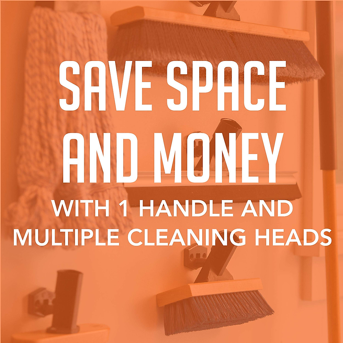 SWOPT Standard Multi-Surface Angle Broom Cleaning Head — Indoor and Outdoor Angled Broom Set — Interchangeable with All SWOPT Cleaning Products for More Efficient Cleaning and Storage