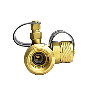 Stanbroil Propane Brass Tee with 4 Port Adapter for Motorhomes Tank RV Camping-Solid Brass