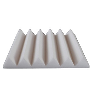 White Acoustic Foam Panels - Wedge Style Studio Foam Soundproofing Tiles - 12x12 Inch - Multiple Thicknesses (2 Inch Thick - 4 Pack)