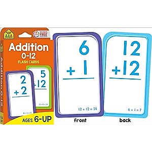 School Zone - Get Ready Flash Cards Addition & Subtraction 2 Pack - Ages 6 to 7, 1st Grade, 2nd Grade, Addition, Subtraction, Early Math, Problem-Solving, and More