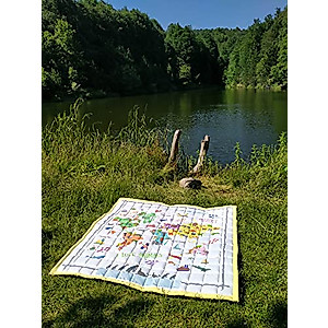 Baby Play Mat, Animals of The World, 60x60 Inches 100% Cotton Machine Washable