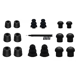 NICKSTON N-3 Assorted Replacement Set Ear Tips Adapters Gels Buds with Box Organizer and Cleaning Tool Compatible with In Ear Earphones Headphones