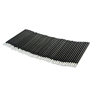 Huachnet Disposable Lipstick Gloss Wands with Soft Brush Head Makeup Kits-Pack of 100 (Black-Nylon Hair Lip Brush)