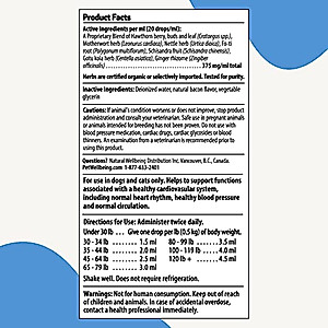 Pet Wellbeing Young at Heart for Cats - Vet-Formulated - Supports Cardiovascular (Heart & Circulatory) Health - Natural Herbal Supplement 2 oz (59 ml)