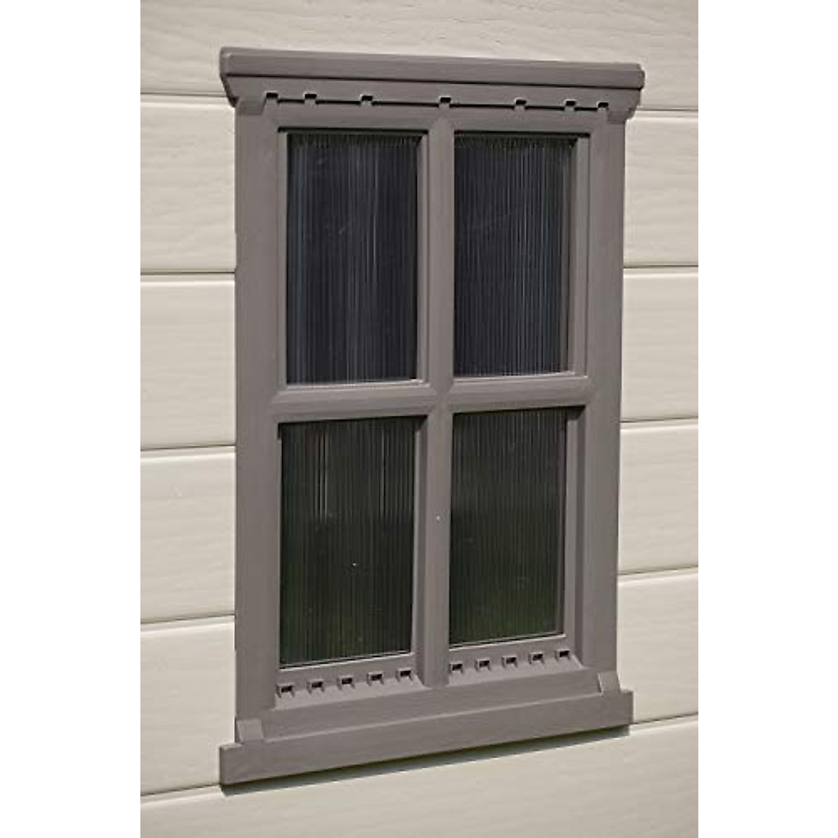 Keter Factor 8x8 Foot Large Resin Outdoor Storage Shed with Floor for Patio Furniture, Lawn Mower, and Bike Storage