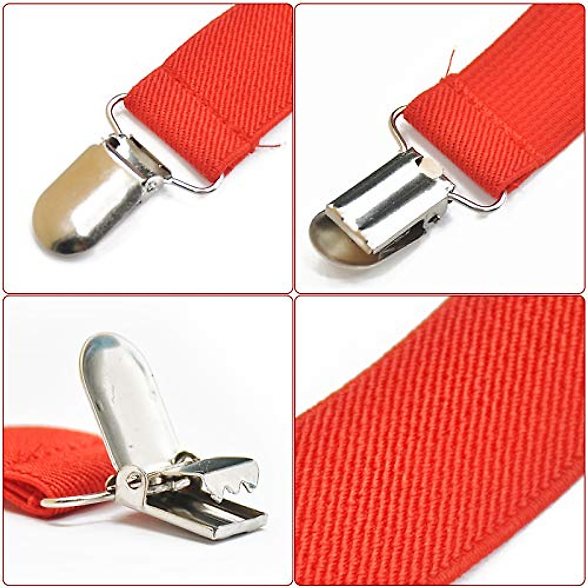 GASEQUO 6 Pairs Kids Mitten Clips Stainless Steel Elastic Mitten and Glove Clips for Adults