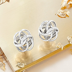 Ross-Simons Italian Sterling Silver Love Knot Earrings