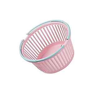 Cabilock 3pcs Storage Basket Shower Mesh Mini Containers Kids Outdoor Playset Small Plastic Container Mini Basket Egg Toy Storage Bins Bathroom Basket Pink Pp Multifunction Round Sieve
