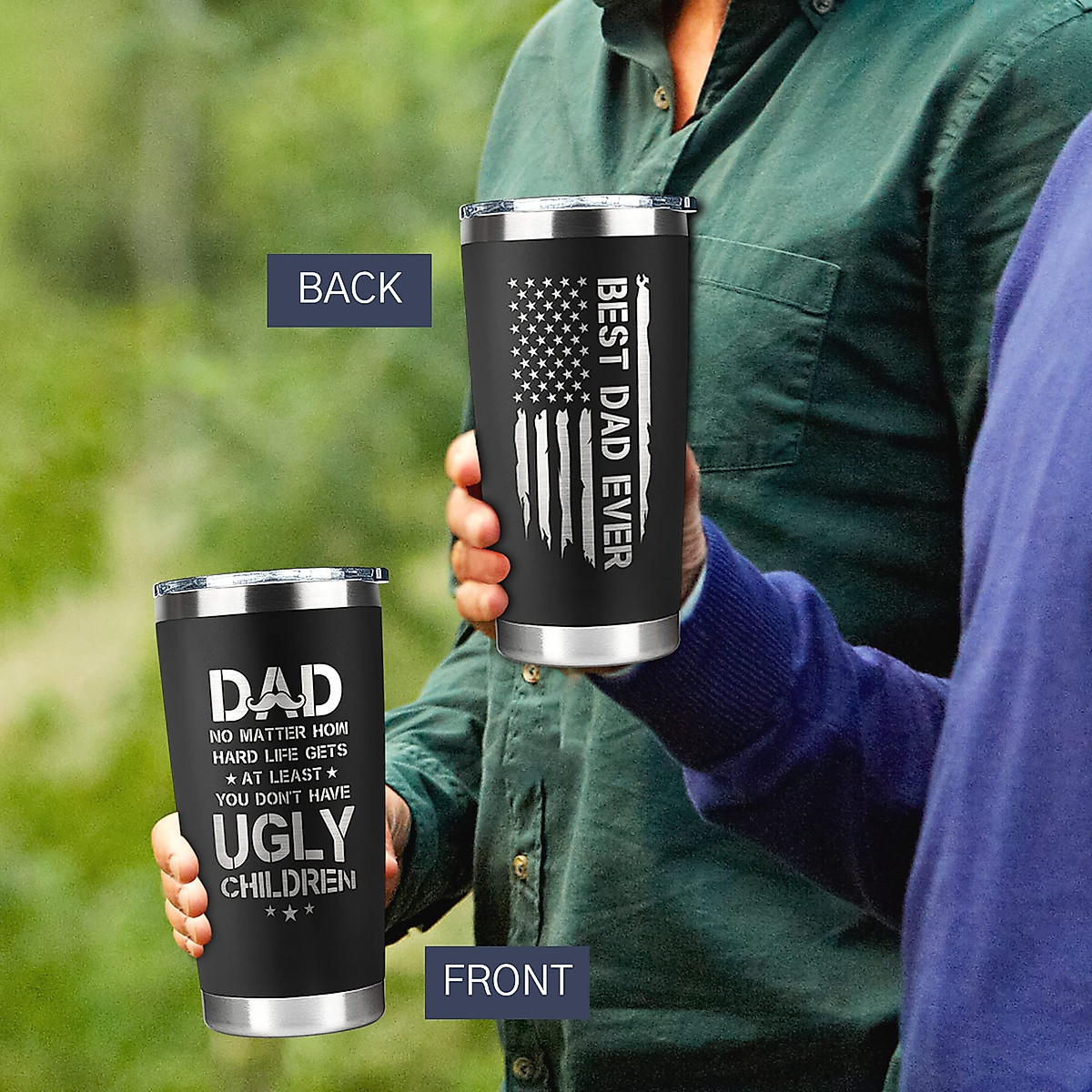 KATLADIZ Gifts for Dad from Daughter Son - Dad Gifts from Daughter - Fathers Day Presents, Happy Birthday Gifts for Dad, Dad Birthday Gift - Father Gifts, Presents for Dad - 20 Oz Tumbler