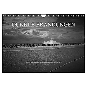Dark surf - North Sea and Mediterranean Sea landscape photographs by Niko Korte (Wall Calendar 2024 DIN A4 Landscape), CALVENDO 12 Month Wall Calendar