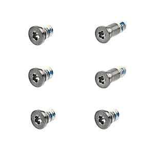 ChenGong - Silver Screws 6-Piece 1 Set Bottom Case Screws Pentalobe P5 923-01431 Replacement Compatible with 13" A1706 2016 2017 A1989 2018 2019 A2251 2020(Silver)