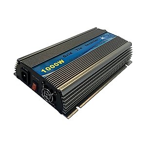 KRXNY 1000W Grid Tie Inverter 20-45V DC Input 110V AC Output Stackable MPPT Pure Sine Wave Solar Power for 24V 30V 36V Solar Panel