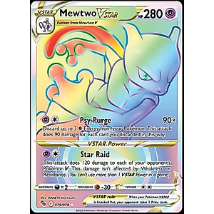 Mewtwo Vstar 079/078 - Pokemon Go - Secret Rare - Rainbow Card