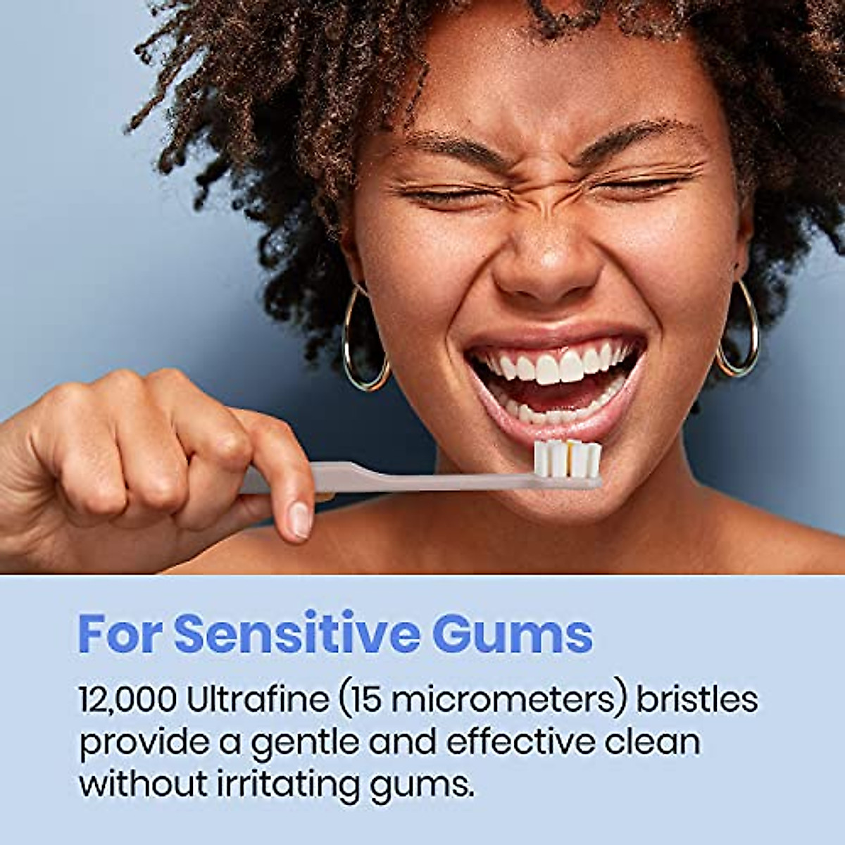 Lindo Polishing Toothbrush - for Sensitive Gums and Teeth, 12000+ Ultra Fine Bristles, Soft and Gentle, Deep Clean, Pack of 4