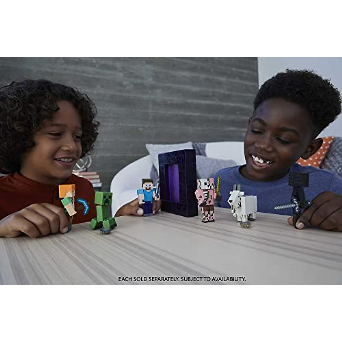 Mattel Minecraft Goat Action Figure, 3.25-in, with 1 Build-a-Portal Piece & 1 Accessory, Building Toy Inspired by Video Game, Collectible Gift for Fans & Kids Ages 6 Years & Older