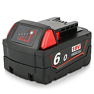 waitley 18V 6.0Ah Replacement Battery Compatible with Milwaukee M18 18v 6000mAh M18B Lithium-Ion Battery Cordless Power Tools
