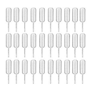 300 Pieces 4ml Cupcake Pipettes, Food Grade Plastic Disposable Pipettes Mini Liquid Injector (300-A)