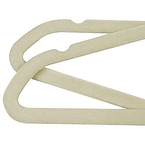 Utopia Home Kids Velvet Bulk Hangers - Small Clothes Hanger - Non Slip - Space Saver - Ivory Color (Bulk Pack of 100)