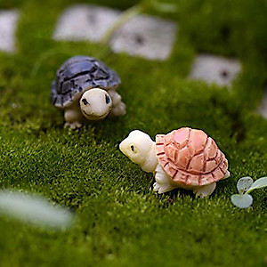 MAOMIA 20 Pcs Miniature Turtle Resin Figurine Plant Pot Fish Tank Decorations Fairy Garden Mini Tortoise Micro Landscape Decor Ornament
