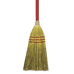 Boardwalk BR10016 Corn/Fiber Lobby Brooms, 36-Inch, Gray/Natural, 12/CT