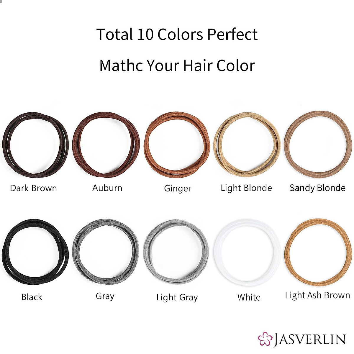 JASVERLIN Small Hair Elastics, Black Hair Ties Ponytail Holder Fine Thin Medium Hair No Pull Long Lasting Braid Hair Styling Rubber Bands for Women 8-14 Girl Men 2mm 80 Pieces (Black)