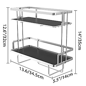 Misounda Over The Toilet Storage,Toilet Rack,Toilet Storage Rack, 2-Tier Bathroom Organizer Shelves with Divider,No Drilling Space Saver with Wall Mounting Design，White