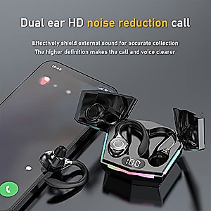 Usbinx Life S900 Bluetooth Sports Gaming Headphone Bass HiFi Stereo Long Endurance Light-Weight Noise Canceling Workout Binaural Earbuds Headset for iOS Android, School Gifts for Kids Students