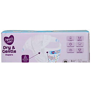 Parent's Choice Diapers, Dry & Gentle Diapers Size 4 (22-37 lbs) - 116 Count