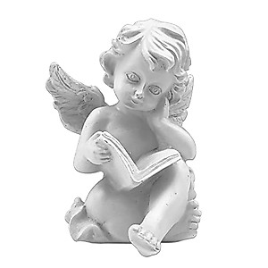 Cherubs Angels Resin Garden Statue Figurine , Adorable Angel Sculpture Memorial Statue, Indoor Outdoor Home Garden Decoration (Reading Cherub)