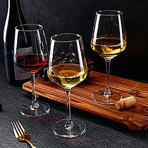 Long Stem Wine Glasses Set of 8, 12oz Clear Red/White for Party, Wedding and Home