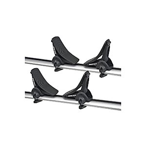 Rhino Rack Nautic 570 Side Loading SUP or Kayak Carrier with Tie-Downs & Universal Roof Rack Mounting System; Large Padded Cradles for Gentle Watercraft Transportation, Black (570)