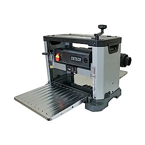 Cutech 40800H 13-Inch Spiral Cutterhead Benchtop Planer with 26 Tungsten Carbide Inserts, 2-Speed Feed Rate, Snipe Minimizer, and Board Return Rollers